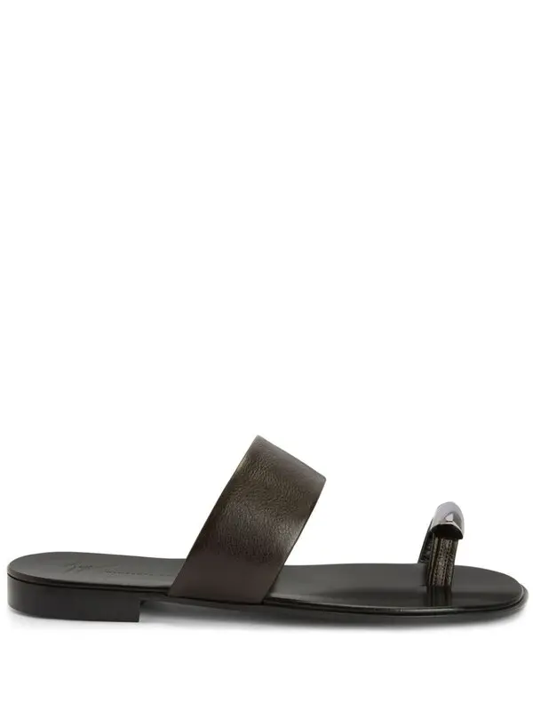 GIUSEPPE ZANOTTI Norbert Leather Toe-loop Sandals
