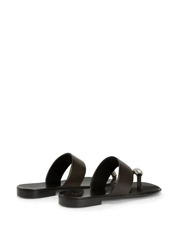 GIUSEPPE ZANOTTI Norbert Leather Toe-loop Sandals