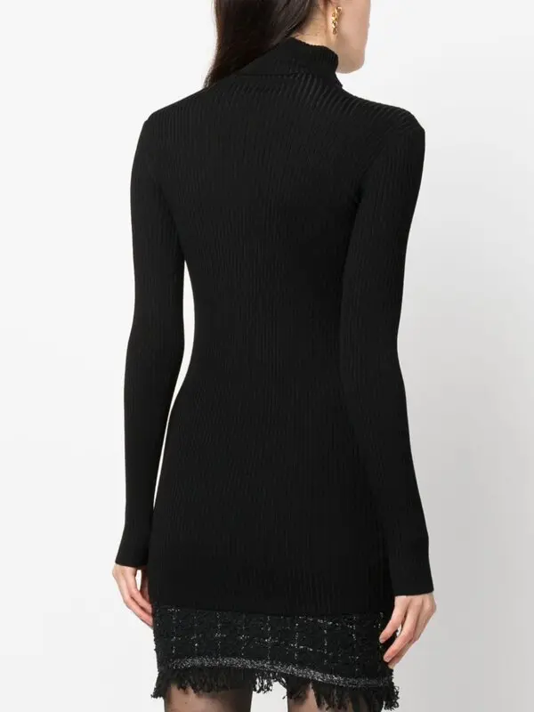 Pinko Intarsia-knit Logo Roll-neck Jumper