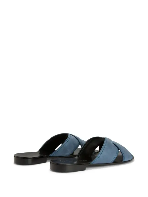 GIUSEPPE ZANOTTI Flavio Suede Sandals - Blue