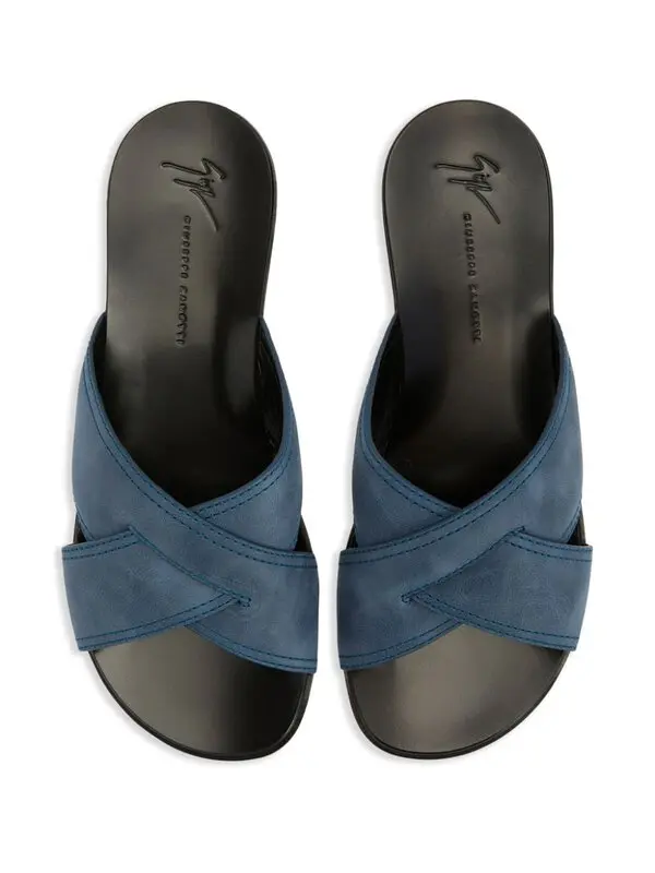 GIUSEPPE ZANOTTI Flavio Suede Sandals - Blue