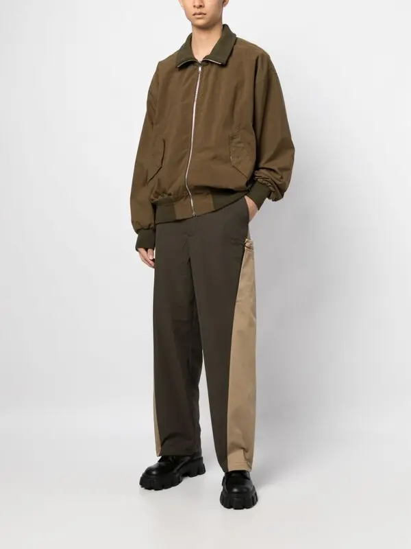 FENG CHEN WANG Two-tone Straight-leg Trousers