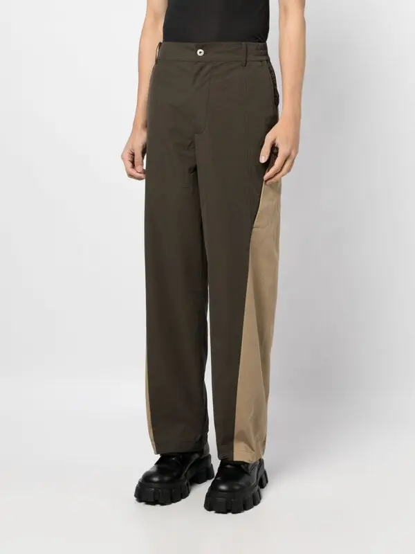 FENG CHEN WANG Two-tone Straight-leg Trousers
