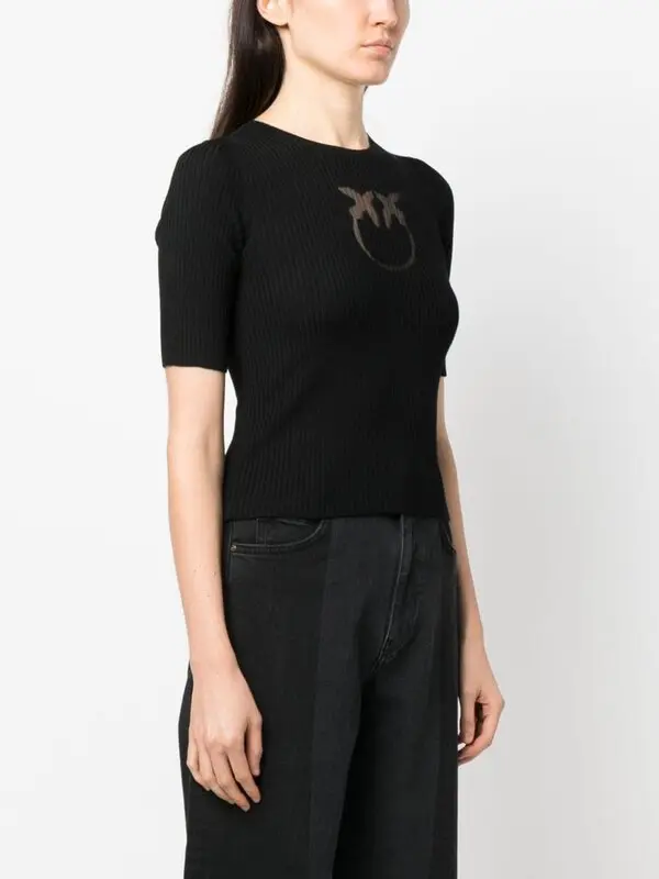 Pinko Intarsia-knit Top - Black