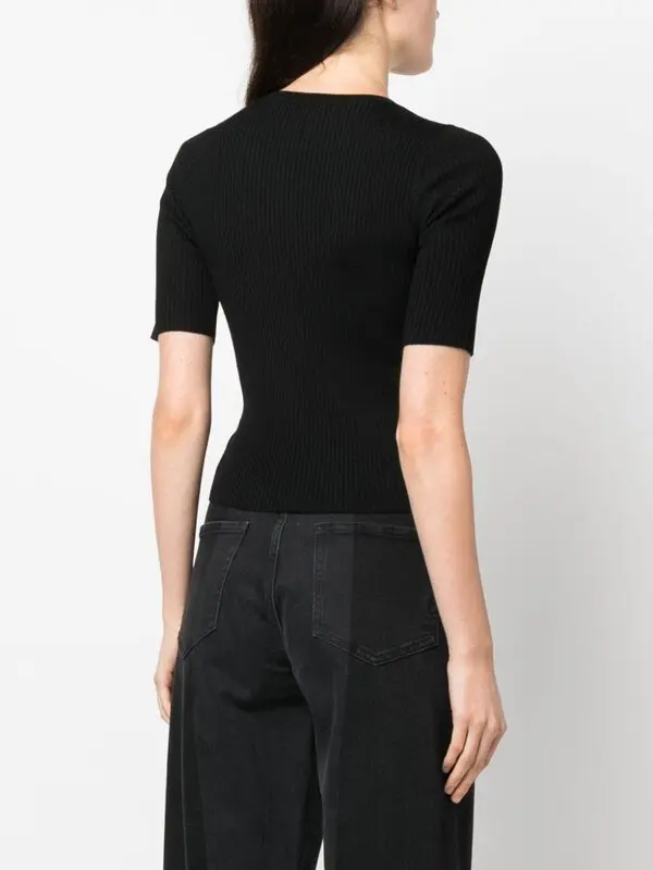 Pinko Intarsia-knit Top - Black