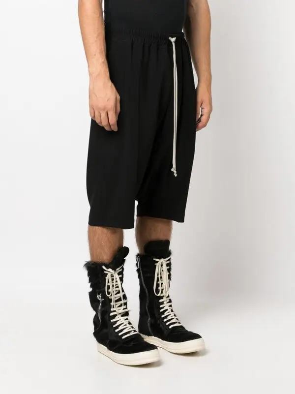 Rick Owens Drop-crotch Drawstring Shorts - Black