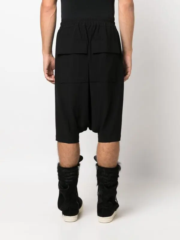 Rick Owens Drop-crotch Drawstring Shorts - Black