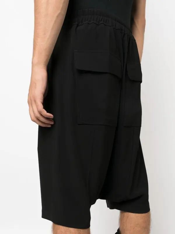 Rick Owens Drop-crotch Drawstring Shorts - Black