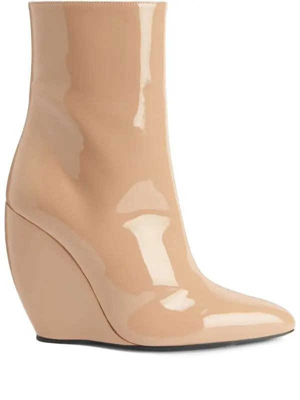 GIUSEPPE ZANOTTI 105mm Tylde Wedge Boots - Neutrals