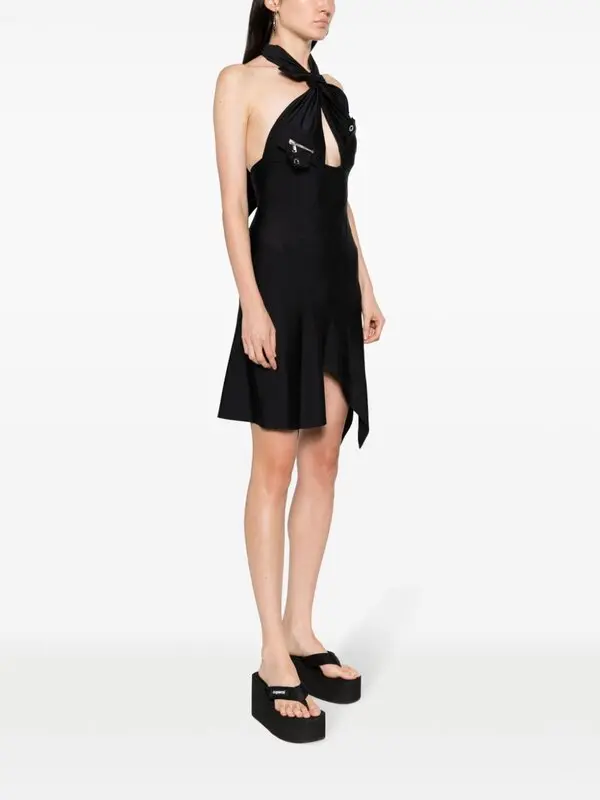 Coperni Racing Halterneck Minidress