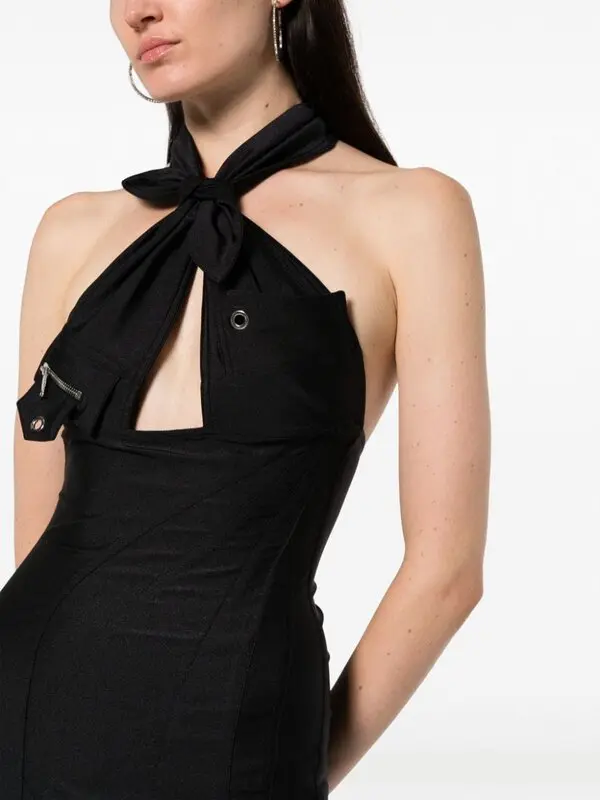 Coperni Racing Halterneck Minidress