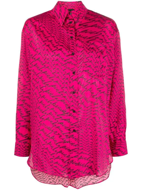 Pinko Logo-print Long-sleeve Shirt