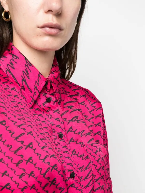 Pinko Logo-print Long-sleeve Shirt