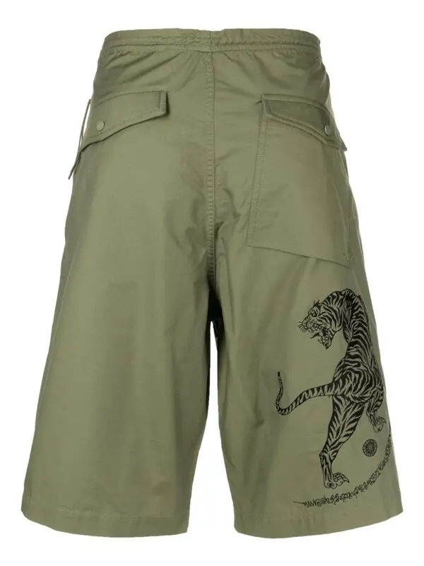 MAHARISHI Tiger-print Bermuda Shorts
