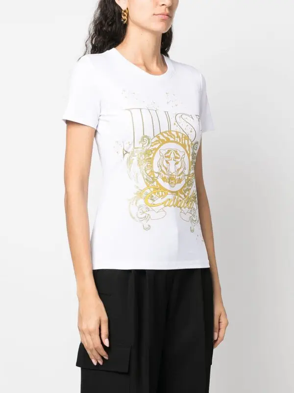 Just Cavalli Tiger Head T-shirt - White