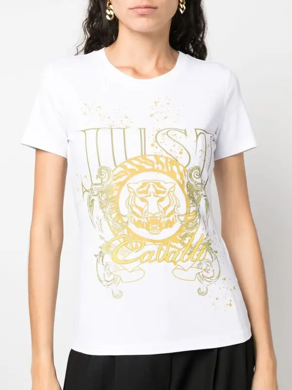 Just Cavalli Tiger Head T-shirt - White