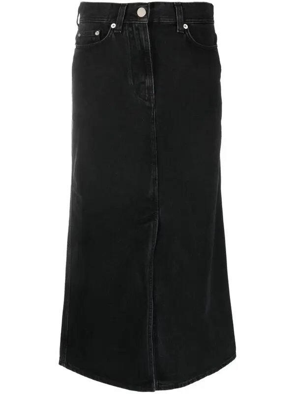 Loulou De Saison Organic Cotton Midi Skirt