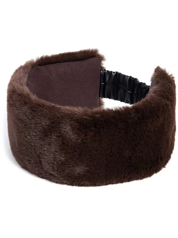 Apparis Faux-fur Hair Band - Brown