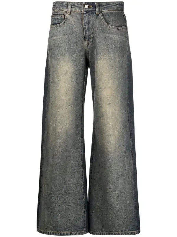 JNBY Gradient-effect Wide-leg Jeans - Blue