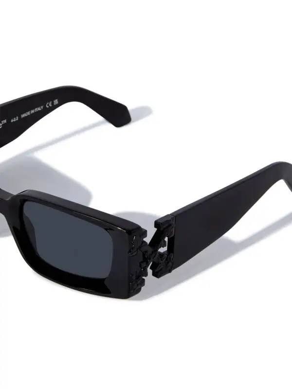 Off-White Roma Rectangle-frame Sunglasses - Black