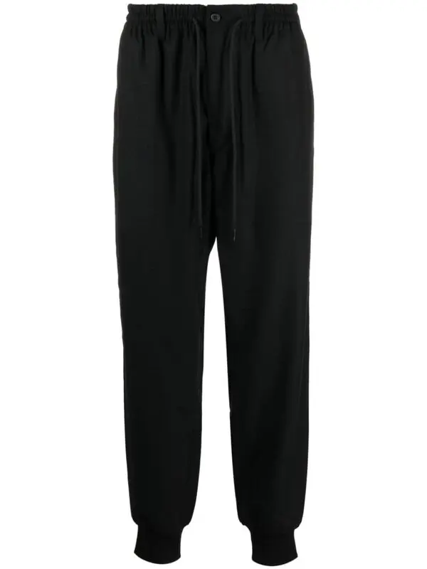 Y3 Drawstring-waist Tapered-leg Trousers