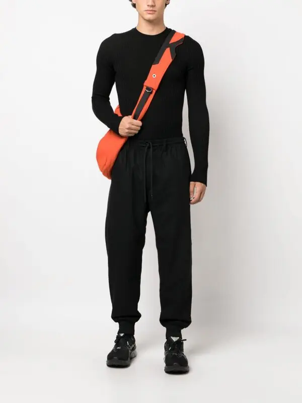 Y3 Drawstring-waist Tapered-leg Trousers