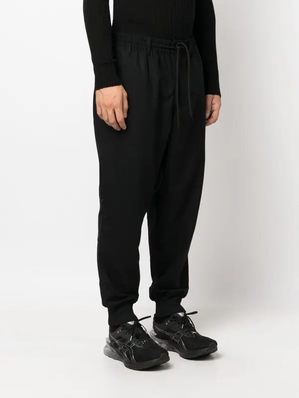 Y3 Drawstring-waist Tapered-leg Trousers