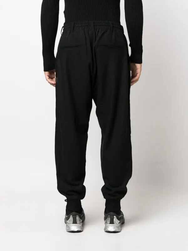 Y3 Drawstring-waist Tapered-leg Trousers