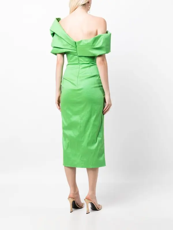 Rachel Gilbert Gia Ruched Midi Dress