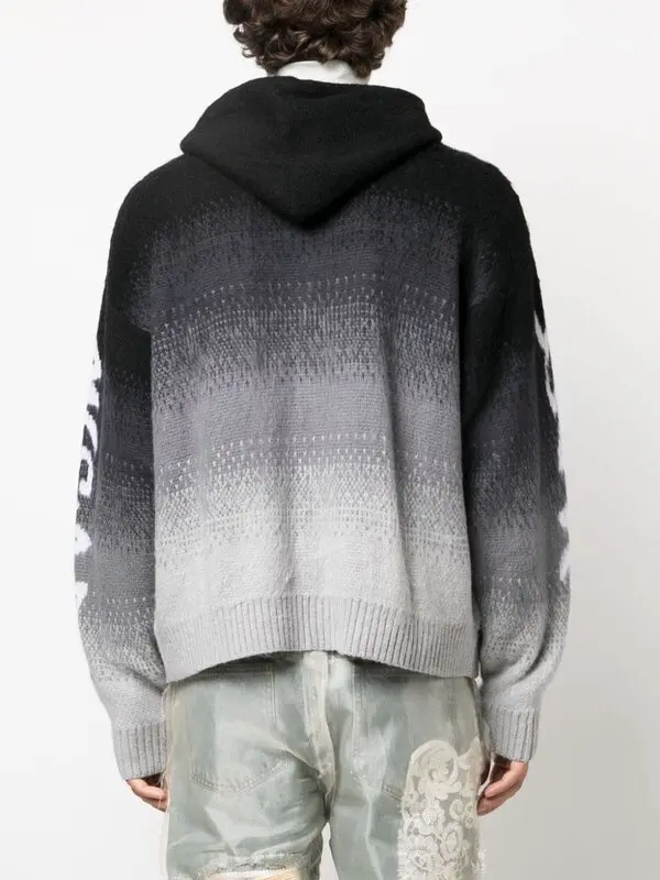 Gcds Intarsia-knit Hooded Jacket