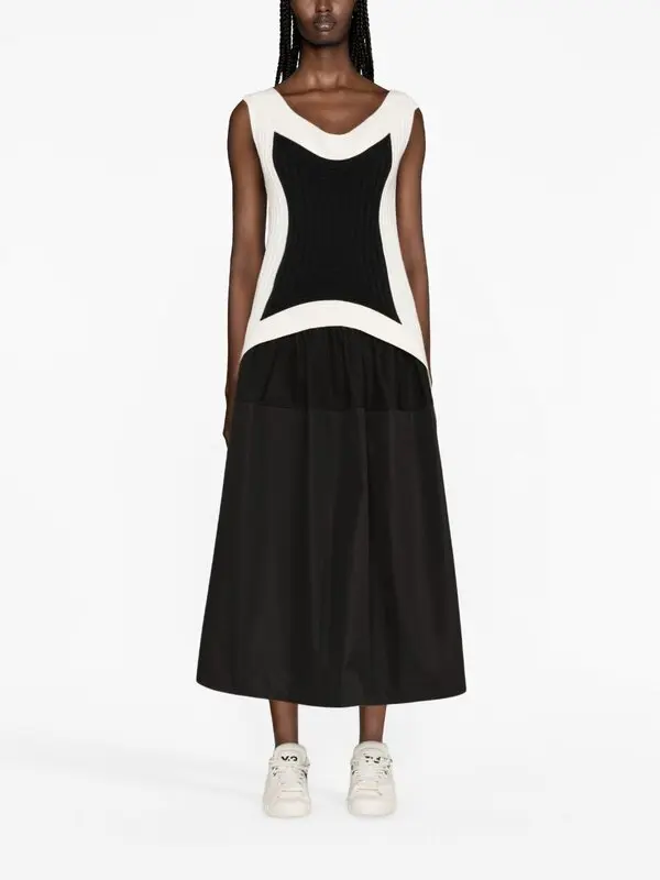 JIL SANDER Tiered Cotton Midi Skirt