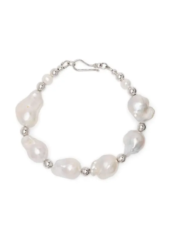 A SINNER IN PEARLS Fireball Beaded Pearl Bracelet - White
