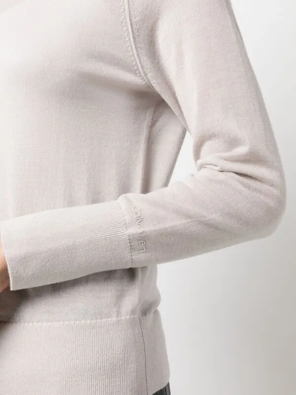 Calvin Klein Fine-knit Wool Jumper - Neutrals