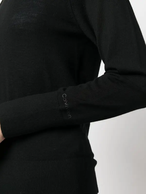 Calvin Klein Fine-knit Wool Jumper - Black