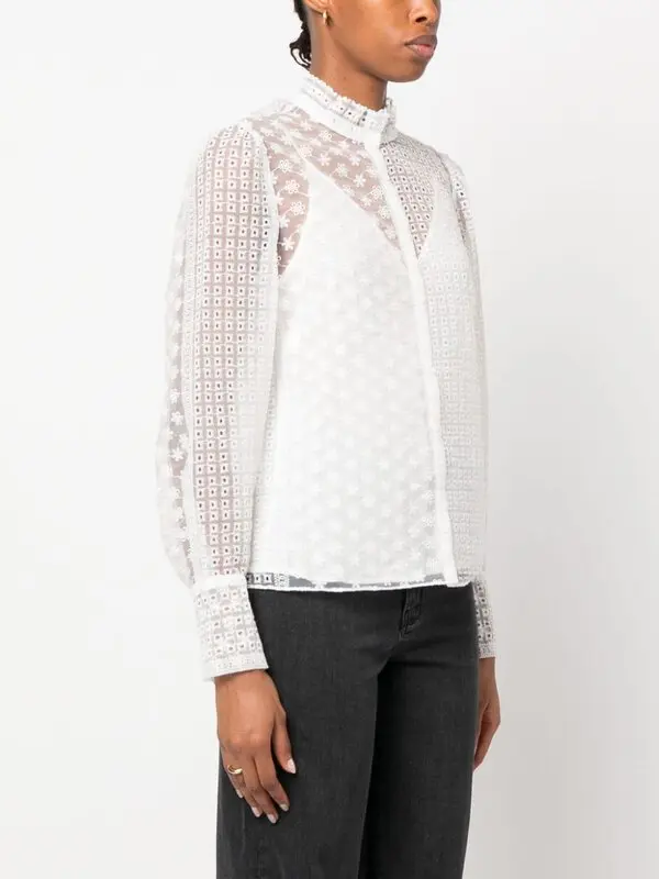 Maje Layered Cotton-blend Shirt