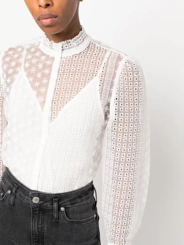 Maje Layered Cotton-blend Shirt