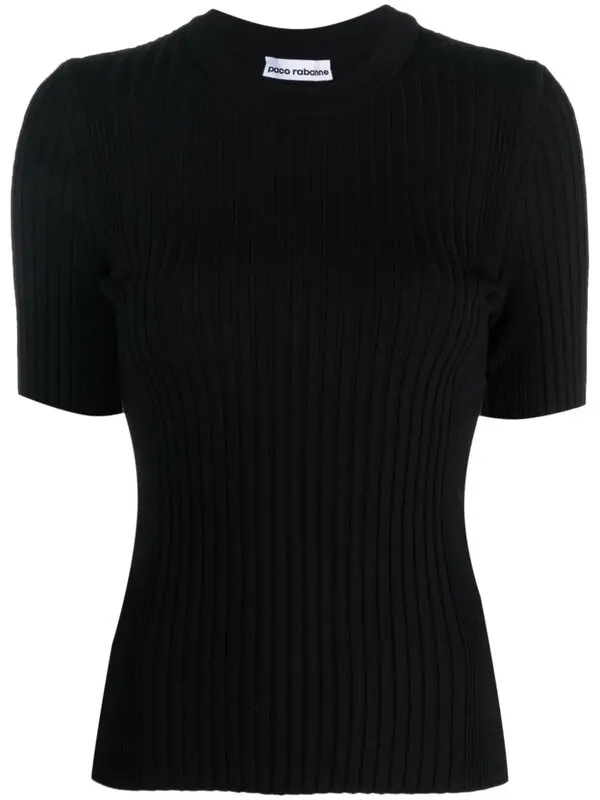 Rabanne Ribbed-knit Wool-blend Top