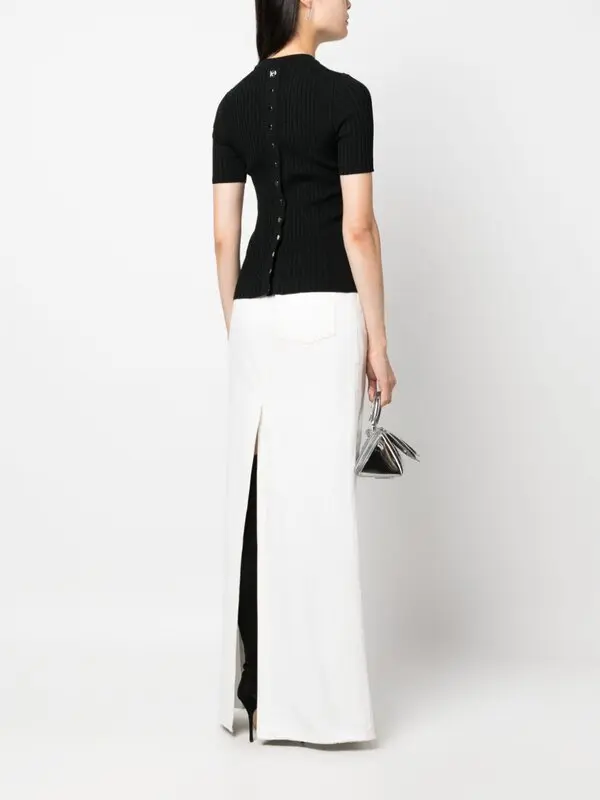 Rabanne Ribbed-knit Wool-blend Top