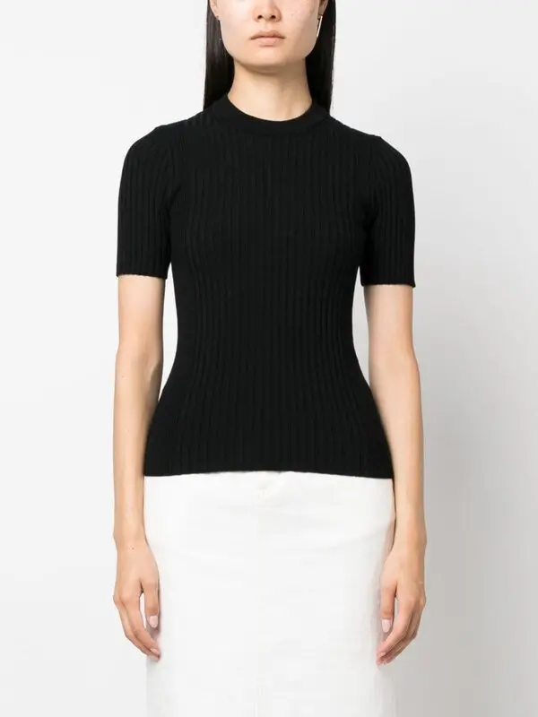 Rabanne Ribbed-knit Wool-blend Top