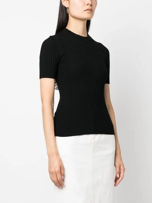 Rabanne Ribbed-knit Wool-blend Top