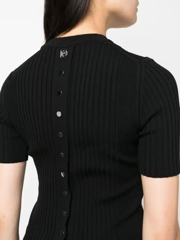 Rabanne Ribbed-knit Wool-blend Top
