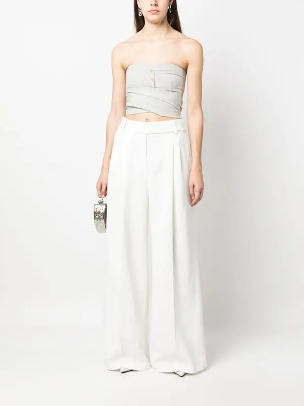 Philosophy Di Lorenzo Serafini Strapless Cropped Top - Grey
