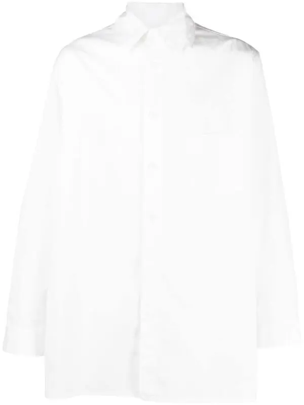 Yohji Yamamoto Long-sleeve Cotton Shirt - White