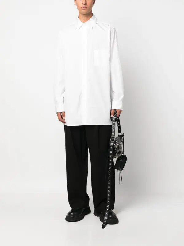 Yohji Yamamoto Long-sleeve Cotton Shirt - White