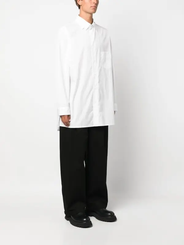 Yohji Yamamoto Long-sleeve Cotton Shirt - White