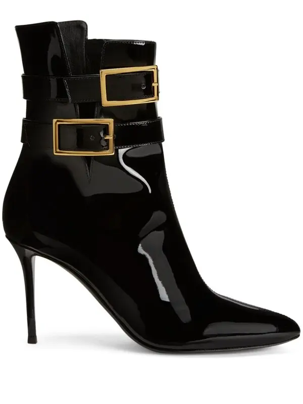 GIUSEPPE ZANOTTI Pearlie 105mm Leather Ankle Boots