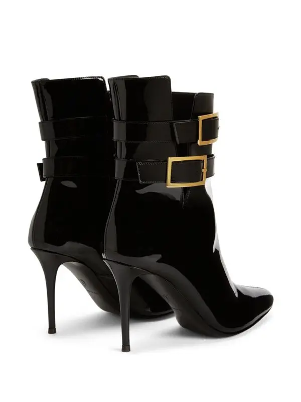 GIUSEPPE ZANOTTI Pearlie 105mm Leather Ankle Boots