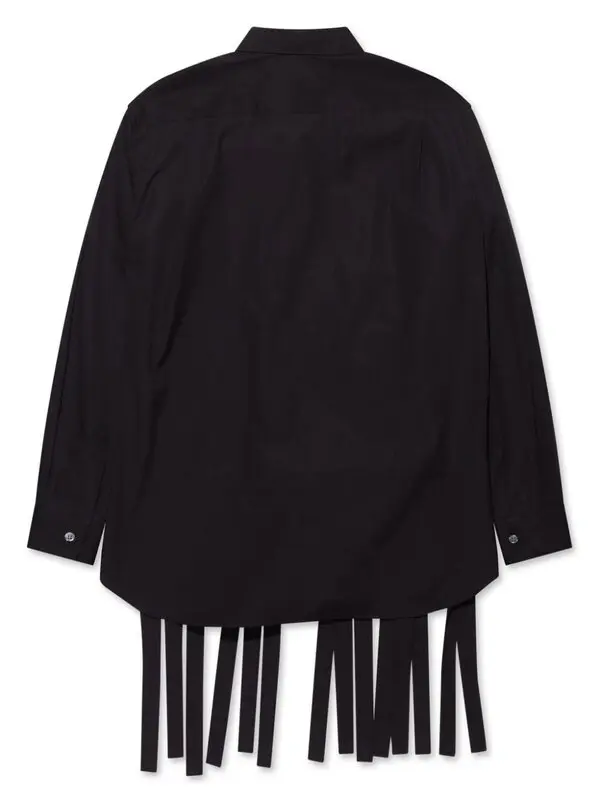 Comme Des Garçons Fringed Pleated Cotton Shirt