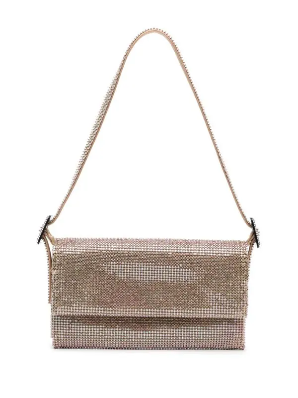Benedetta Bruzziches Vittissima Rhinestone Shoulder Bag - Gold