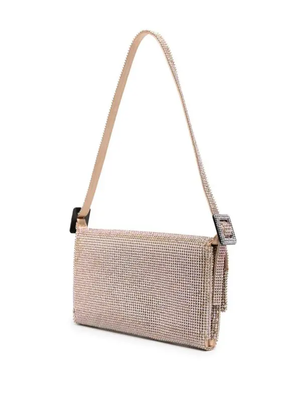 Benedetta Bruzziches Vittissima Rhinestone Shoulder Bag - Gold